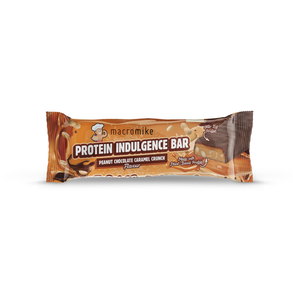 Peanut Chocolate Caramel Crunch Protein Indulgence Bar Macro Mike