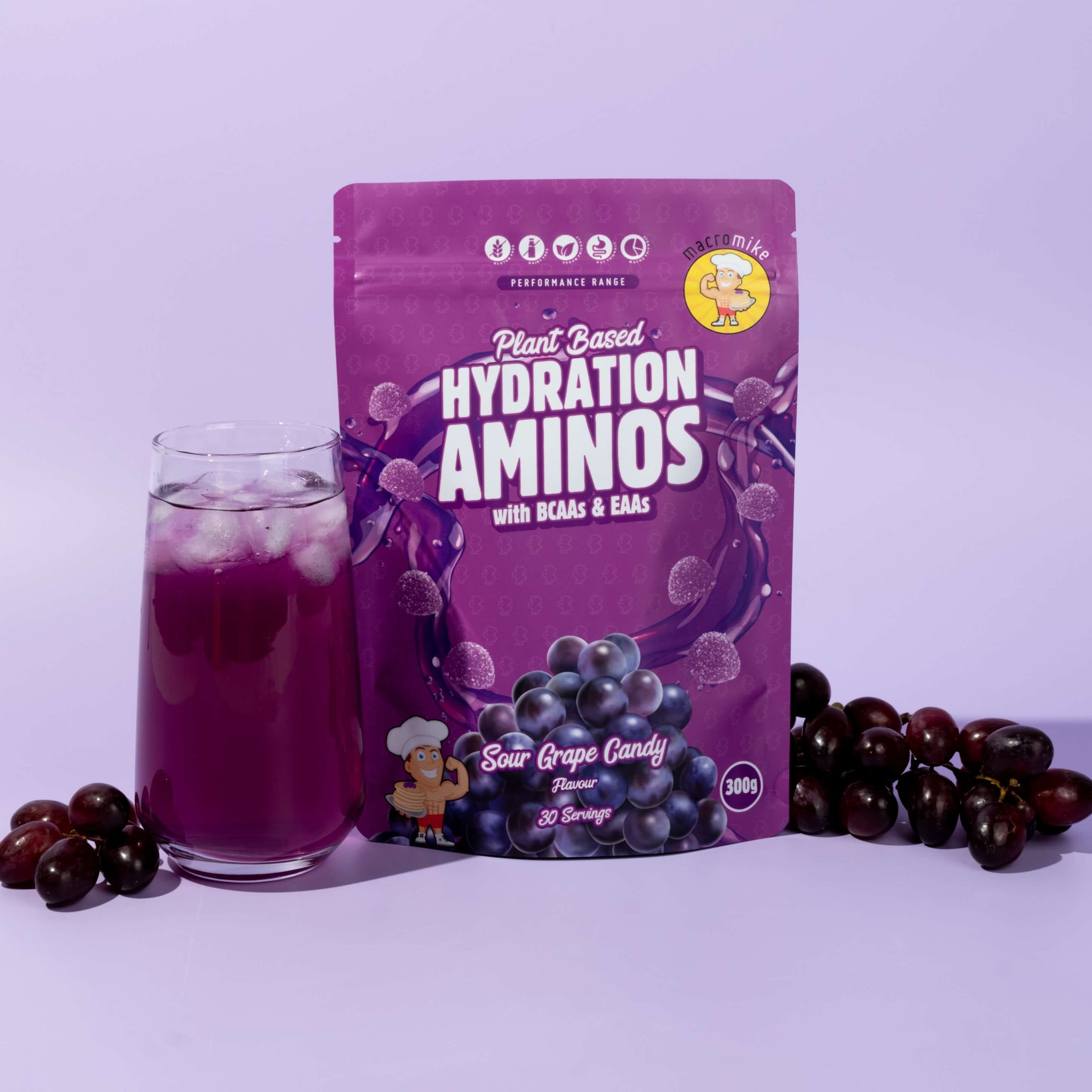 Sour Grape Candy Hydration Aminos (300g Bag)