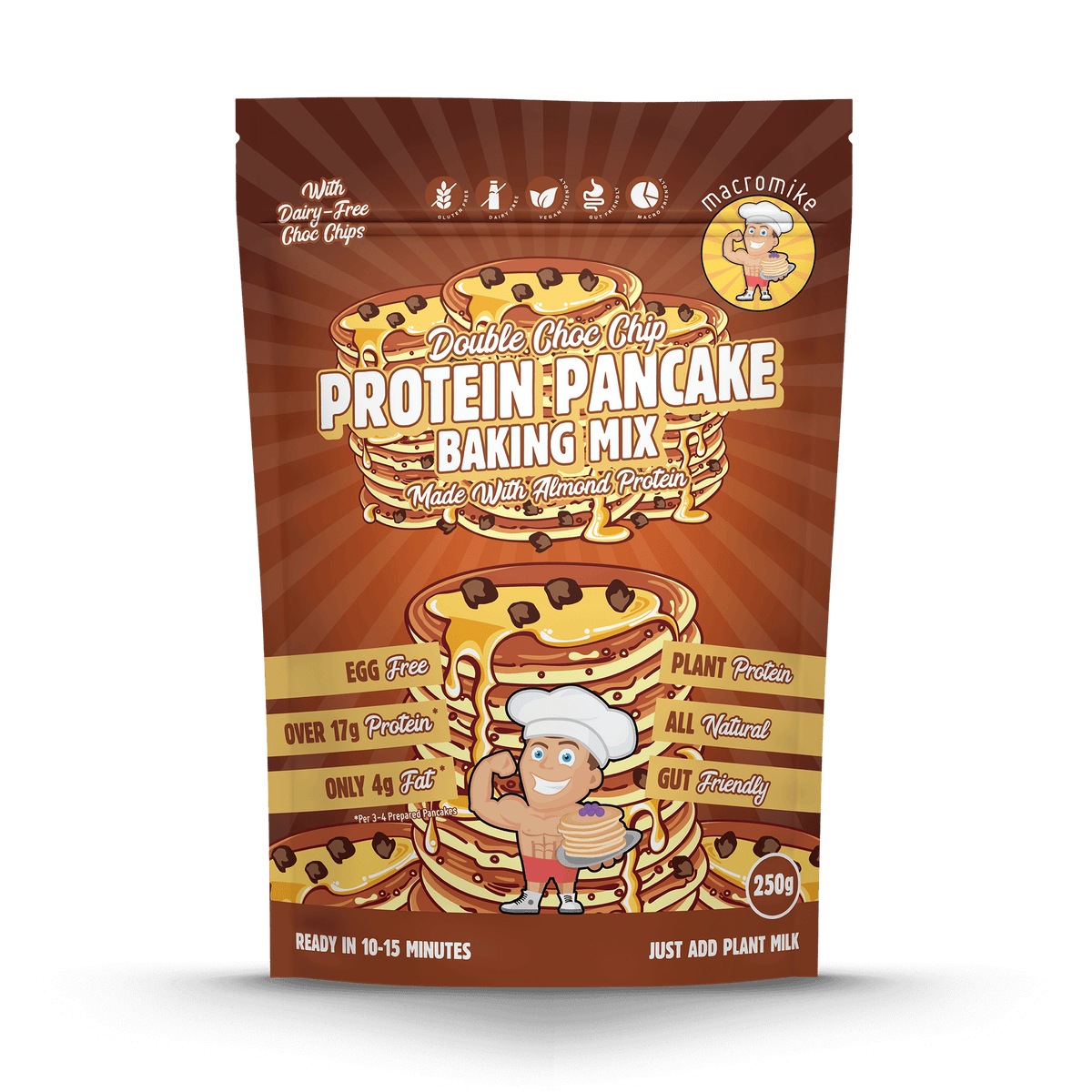 Plant Based Choc Chip Protein Pancake Mix (Totally Vegan & GF OMG ...