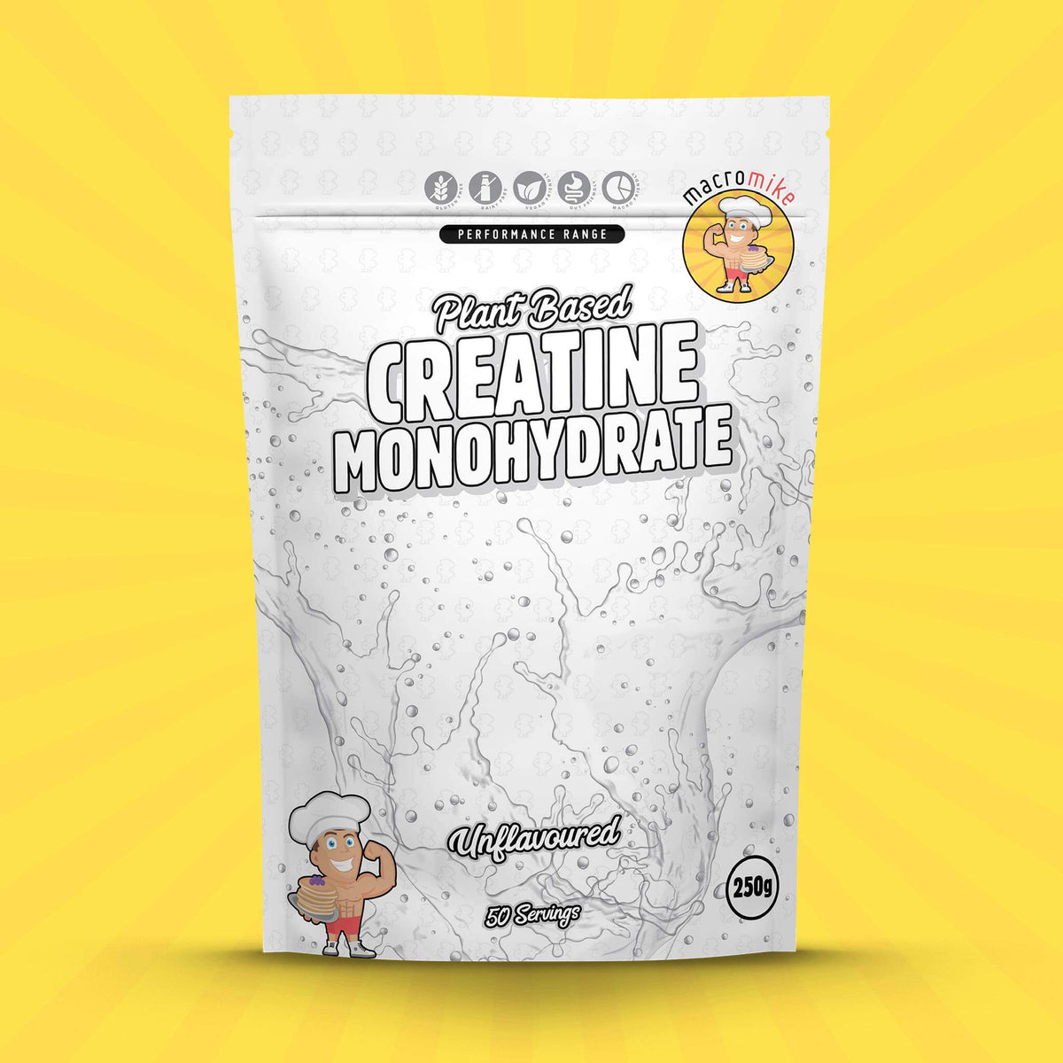 Unflavoured Creatine Monohydrate (250g Bag) – Macro Mike