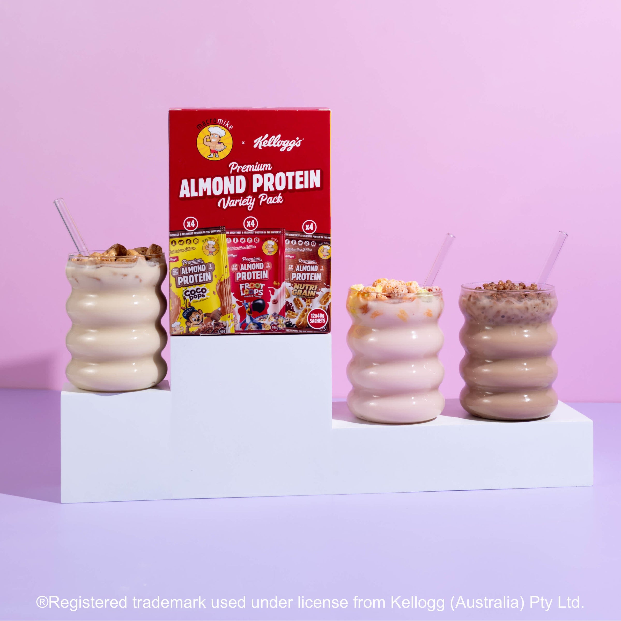 Macro Mike x Kellogg's Variety Sample Pack & Shaker (12 x 40g Sachets)