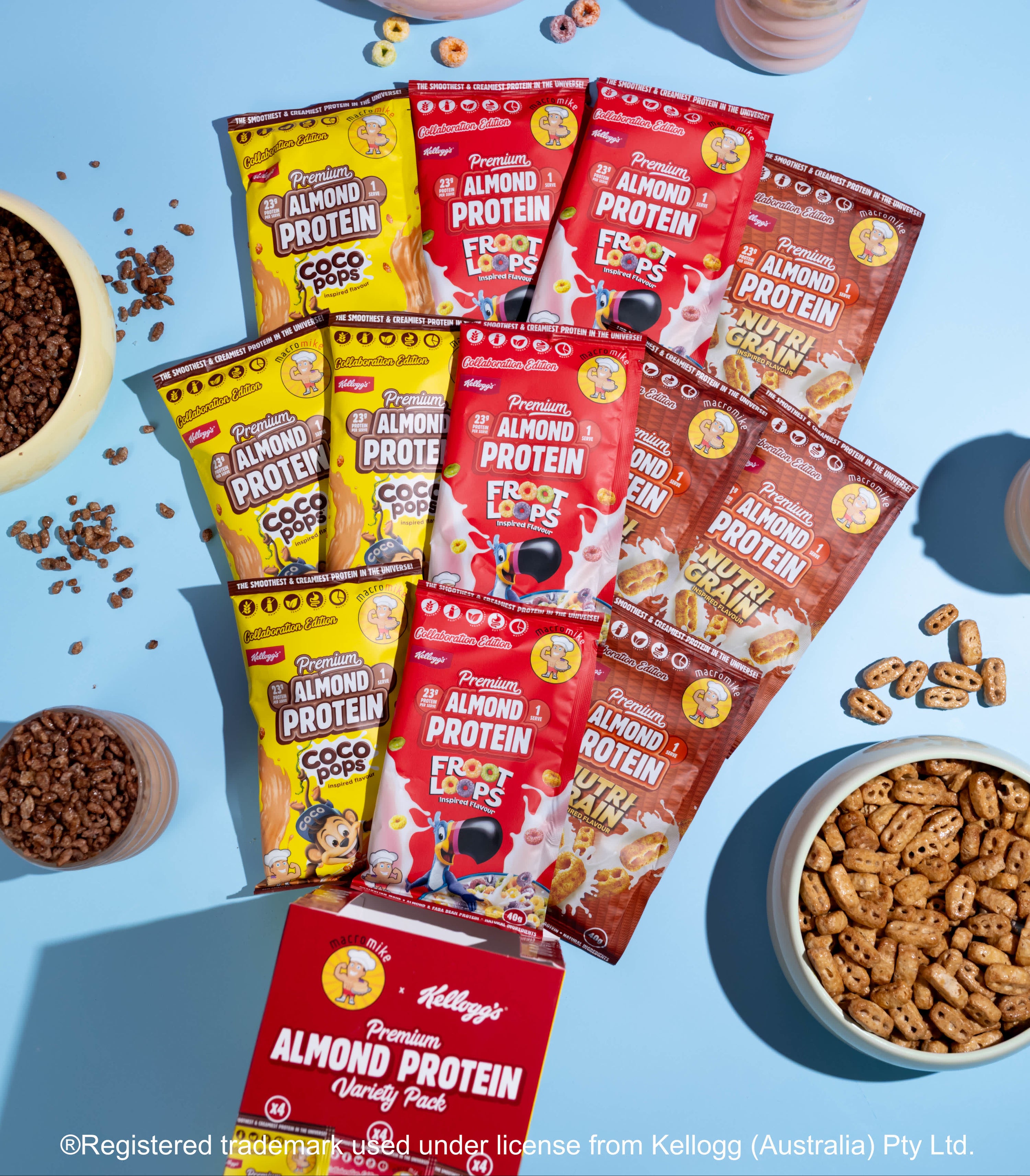 Macro Mike x Kellogg's Variety Sample Pack (12 x 40g Sachets)