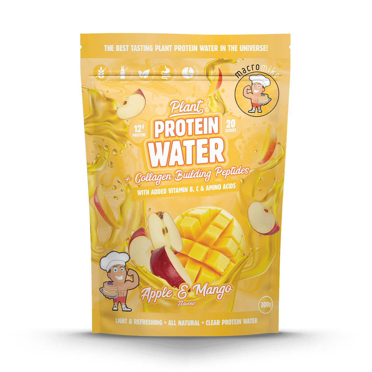 Apple and Mango Plant Protein Water | Macro Mike