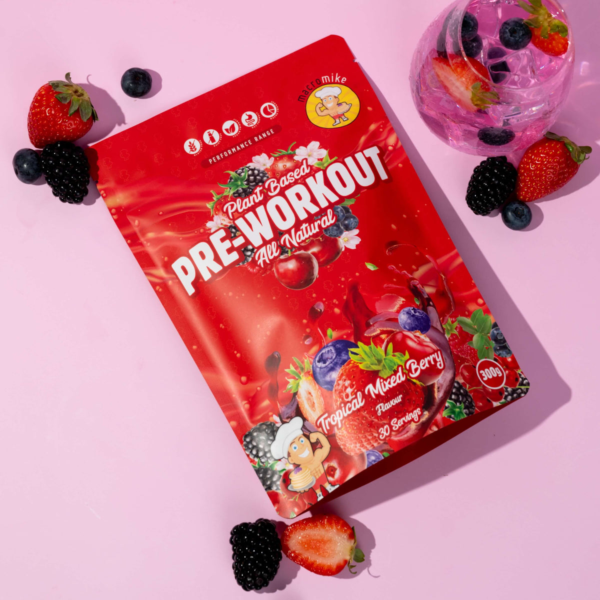 Tropical Mixed Berry Pre-Workout (300g Bag)