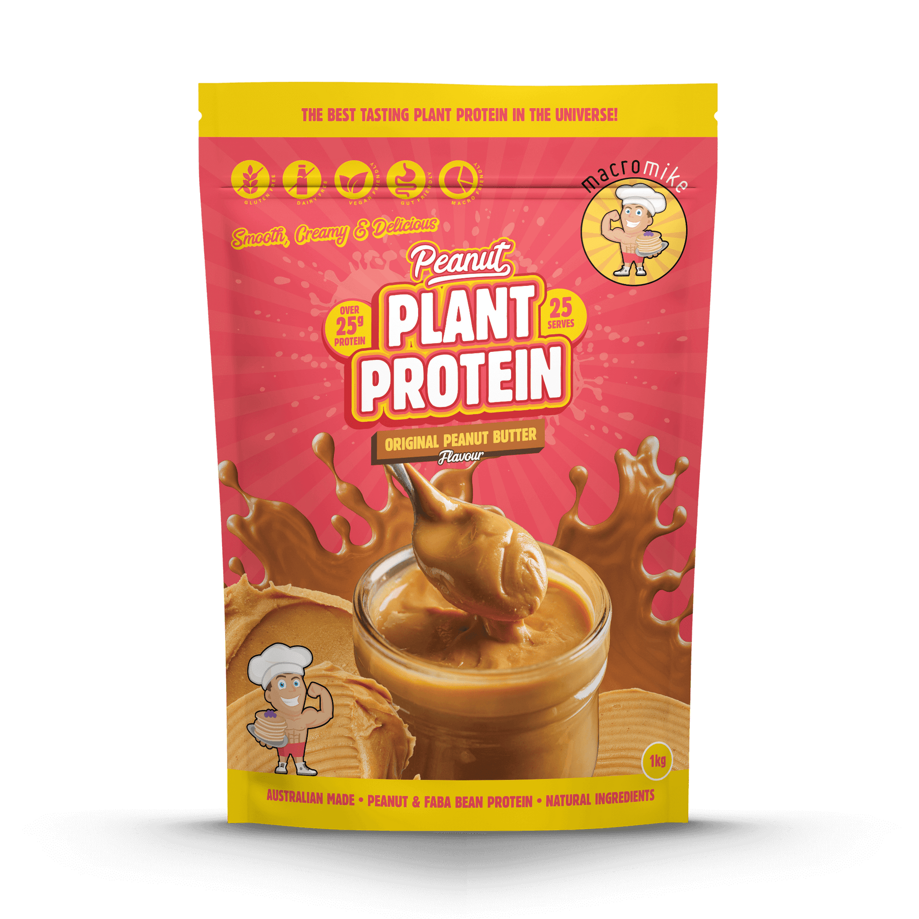 Original Peanut Butter Plant Based Protein (1kg Bag) | Macro Mike