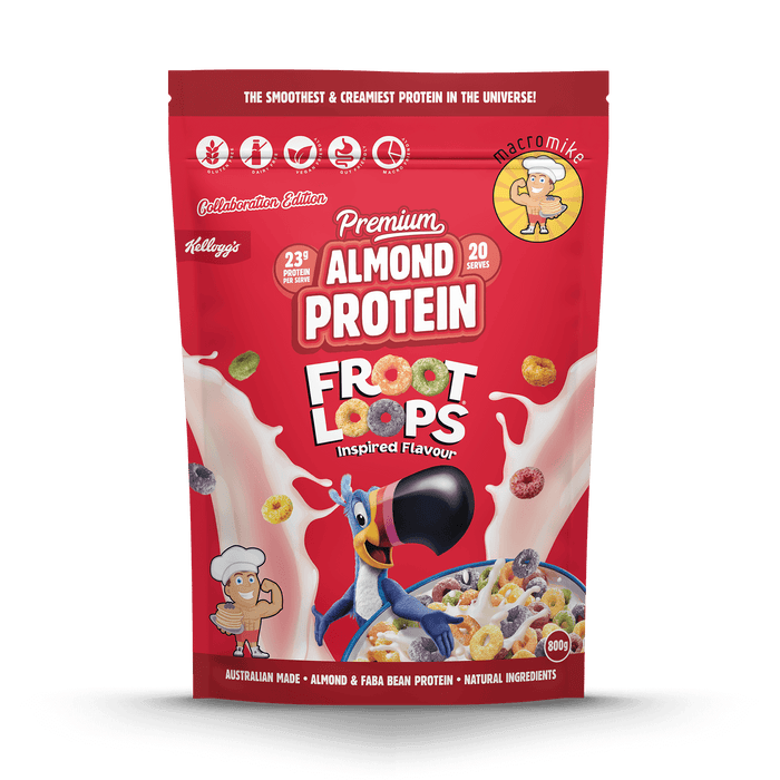 Macro Mike x Kellogg's Froot Loops Premium Almond Protein (800g Bag)