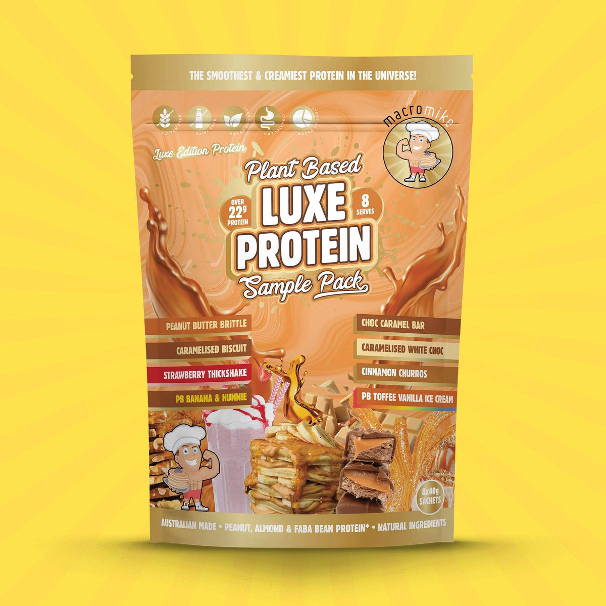 Luxe Protein Sample Pack - 8 x 40g Sachets – Macro Mike
